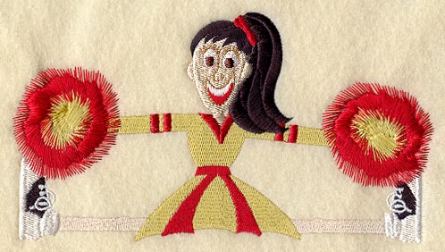 Cheerleader - Splits – Embroidery Library