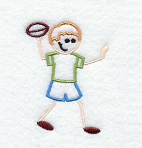 Stick Figure Football Passer – Embroidery Library