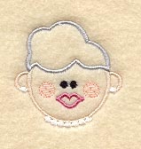 Stick Figure Face-Woman 4 – Embroidery Library