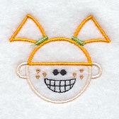Stick Figure Face-Girl 3 – Embroidery Library