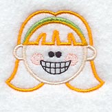 Stick Figure Face-Girl 4 – Embroidery Library