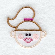 Stick Figure Face-Girl 5 – Embroidery Library