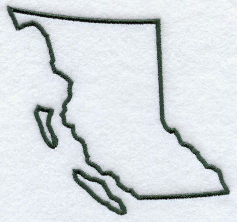 British Columbia Outline – Embroidery Library