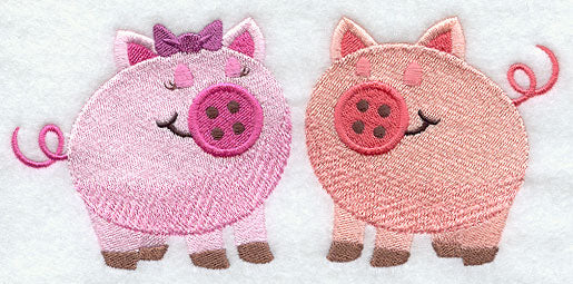 Button Buddies - Pigs – Embroidery Library
