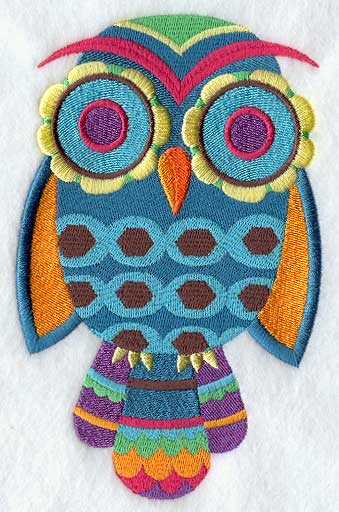 Groovy Owl 1 – Embroidery Library