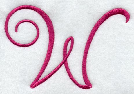 Fancy Flourish Capital Letter W - 4 Inch – Embroidery Library
