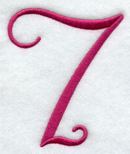 Fancy Flourish Number 7 - 4 Inch – Embroidery Library