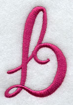 Fancy Flourish Lower Case b - 4 Inch – Embroidery Library