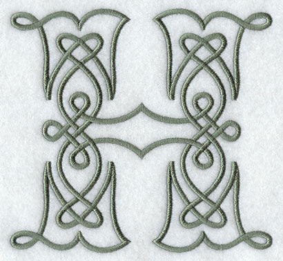 Celtic Knotwork Letter H - 5 Inch – Embroidery Library