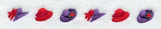 Red Hat Border – Embroidery Library