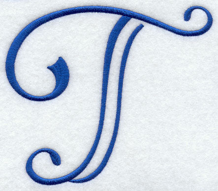 Formal Affair Capital Letter T - 5 Inch – Embroidery Library