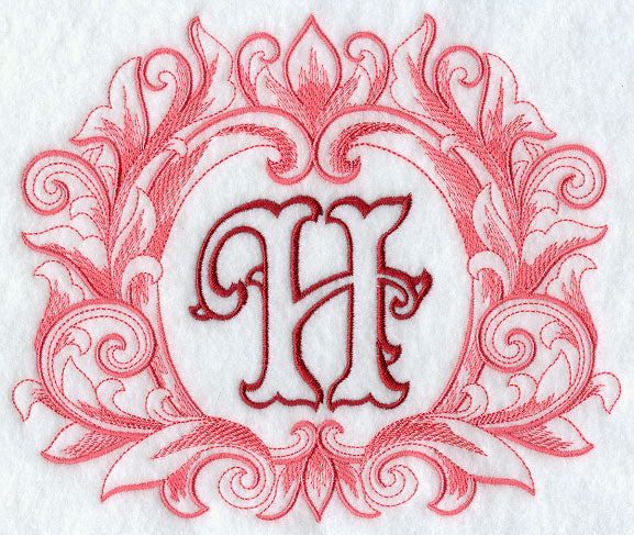 Grand Flourish Capital Letter H - 6 1/2 Inch – Embroidery Library