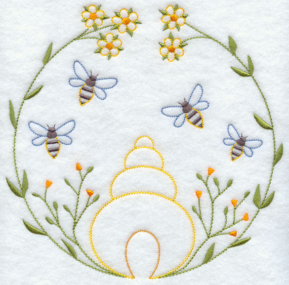 Beehive Blossoms (Vintage) – Embroidery Library