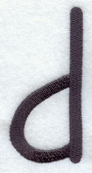 Sleek & Modern Lower Case d - 3 Inch – Embroidery Library