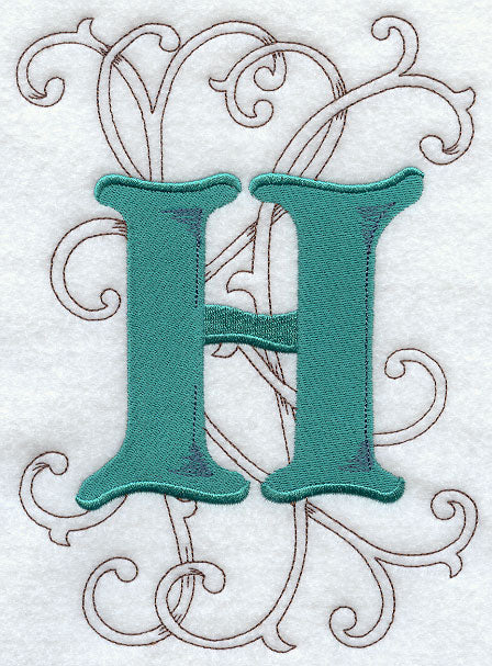 Wild Side Letter H - 8 1/2 Inch – Embroidery Library