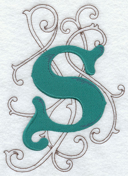 Wild Side Letter S - 8 1/2 Inch – Embroidery Library
