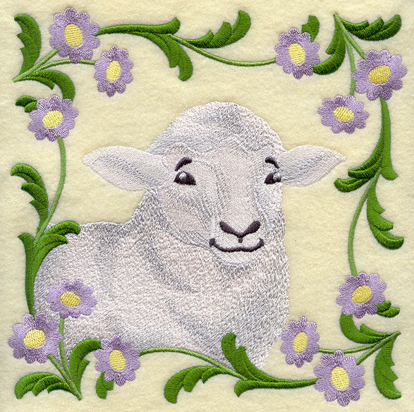 Country Sheep Square – Embroidery Library