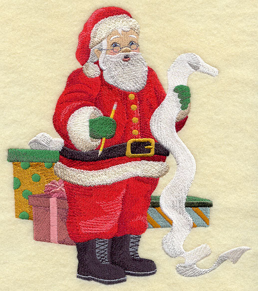 Santa Checks His List – Embroidery Library
