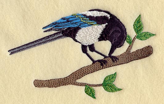 Black-Billed Magpie – Embroidery Library