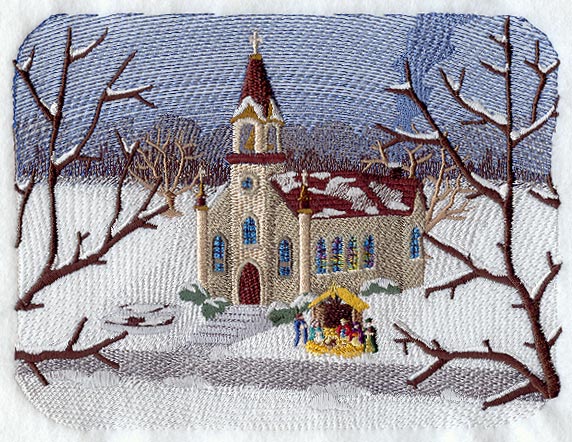 Church - Winter – Embroidery Library