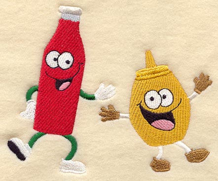 Dancing Ketchup and Mustard – Embroidery Library