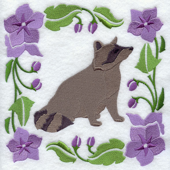 Woodland Animal Square - Raccoon – Embroidery Library
