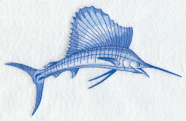 Sailfish Sea Sketch – Embroidery Library
