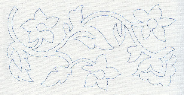 Jacobean Flower Quilting Border 5 (Single Run) – Embroidery Library