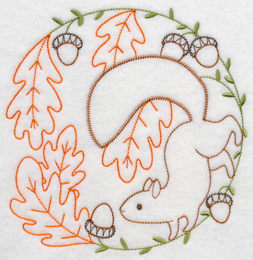 Gathering Acorns (Vintage) – Embroidery Library