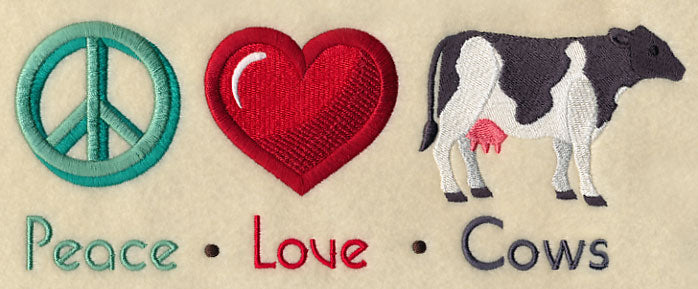 Peace Love Cows – Embroidery Library