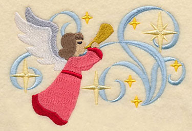 Angels on High - Trumpeting Angel – Embroidery Library