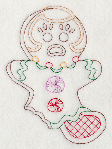 Gingerbread Woman - Bitten – Embroidery Library