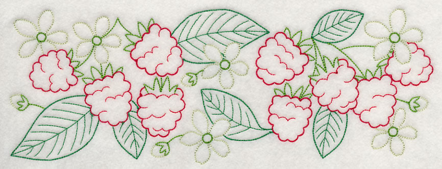 Tasty Raspberry Border (Vintage) – Embroidery Library