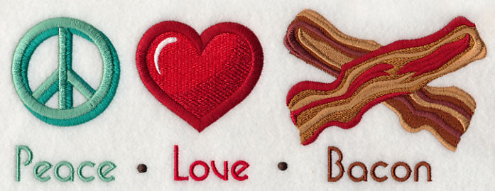 Peace Love Bacon – Embroidery Library