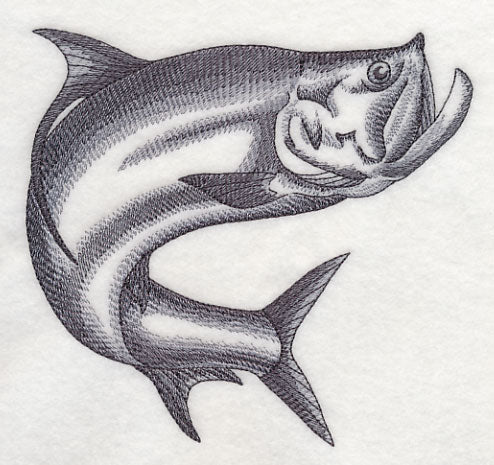 Tarpon Sketch – Embroidery Library