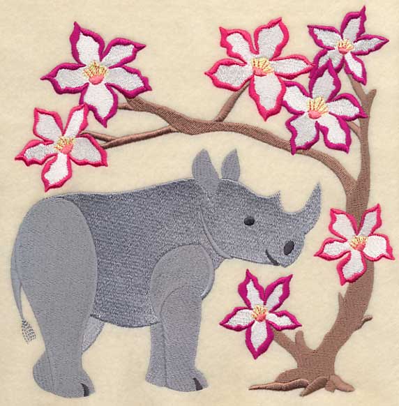 Rhino and Impala Lily – Embroidery Library