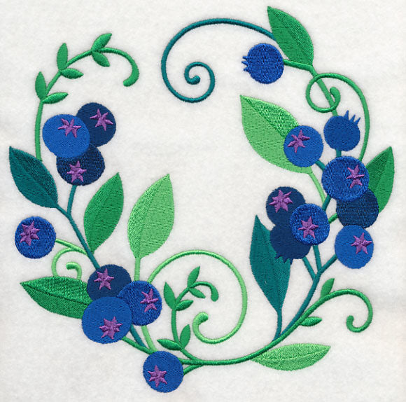 Blueberry Wreath – Embroidery Library