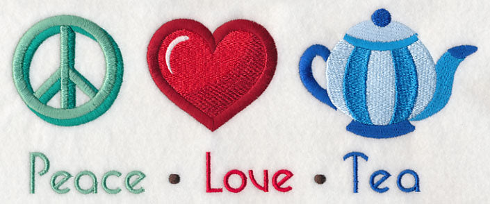 Peace Love Tea – Embroidery Library