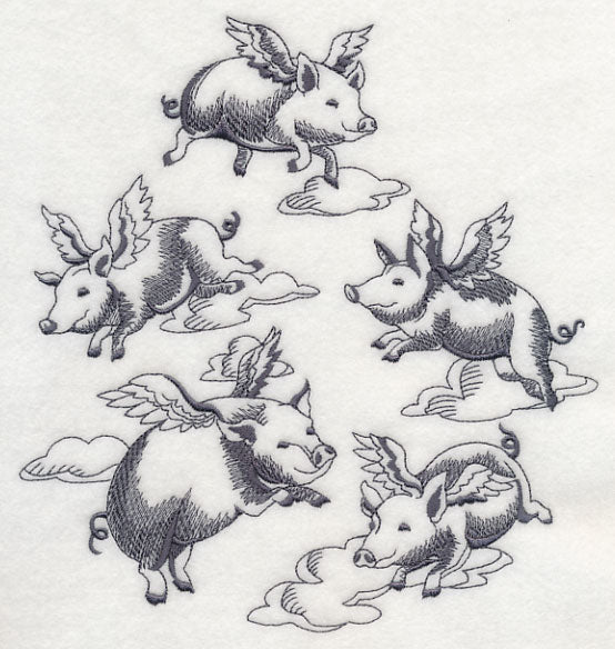 Flying Pigs – Embroidery Library