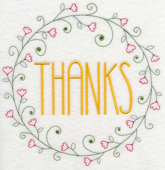 Thanks Wreath – Embroidery Library