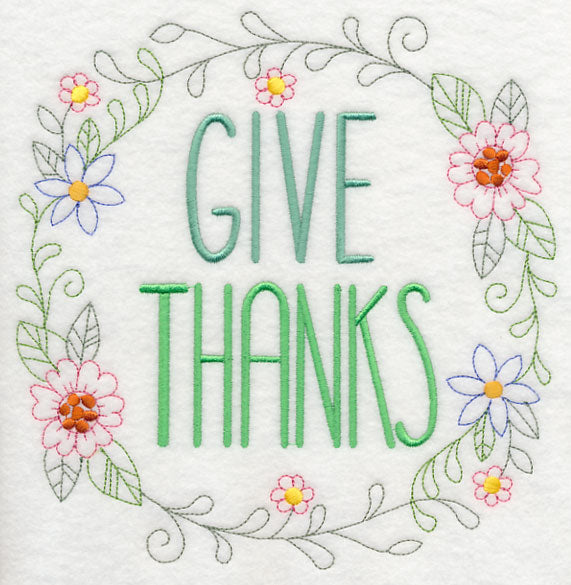 Give Thanks Wreath – Embroidery Library