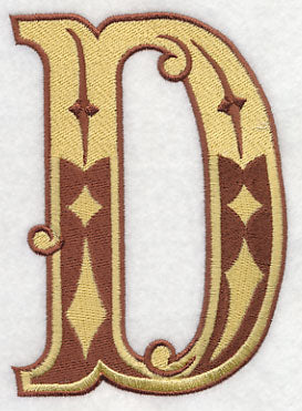 Western Letter D (5 inch) – Embroidery Library
