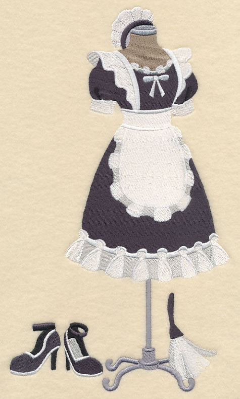 French Maid Costume Dress Form – Embroidery Library