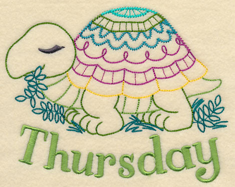 Thursday Turtle (Vintage) – Embroidery Library