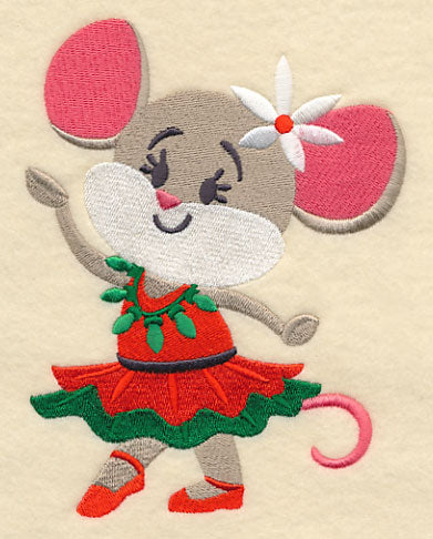 Dancing Christmas Mouse – Embroidery Library