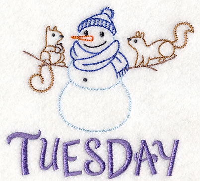 Tuesday Snowman (Vintage) – Embroidery Library