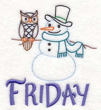 Friday Snowman (Vintage) – Embroidery Library