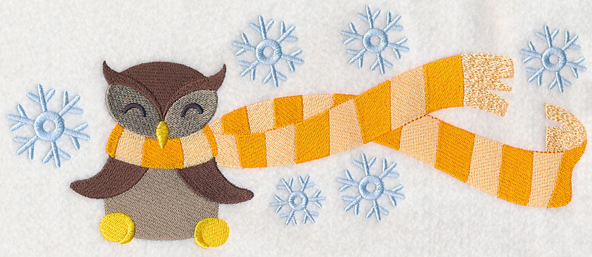 Wrapped Up In Winter Owl – Embroidery Library