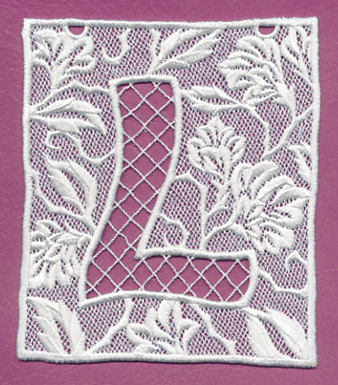 Bunting Letter L (Lace) – Embroidery Library