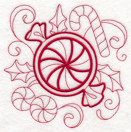 Doodle Peppermint Candy – Embroidery Library